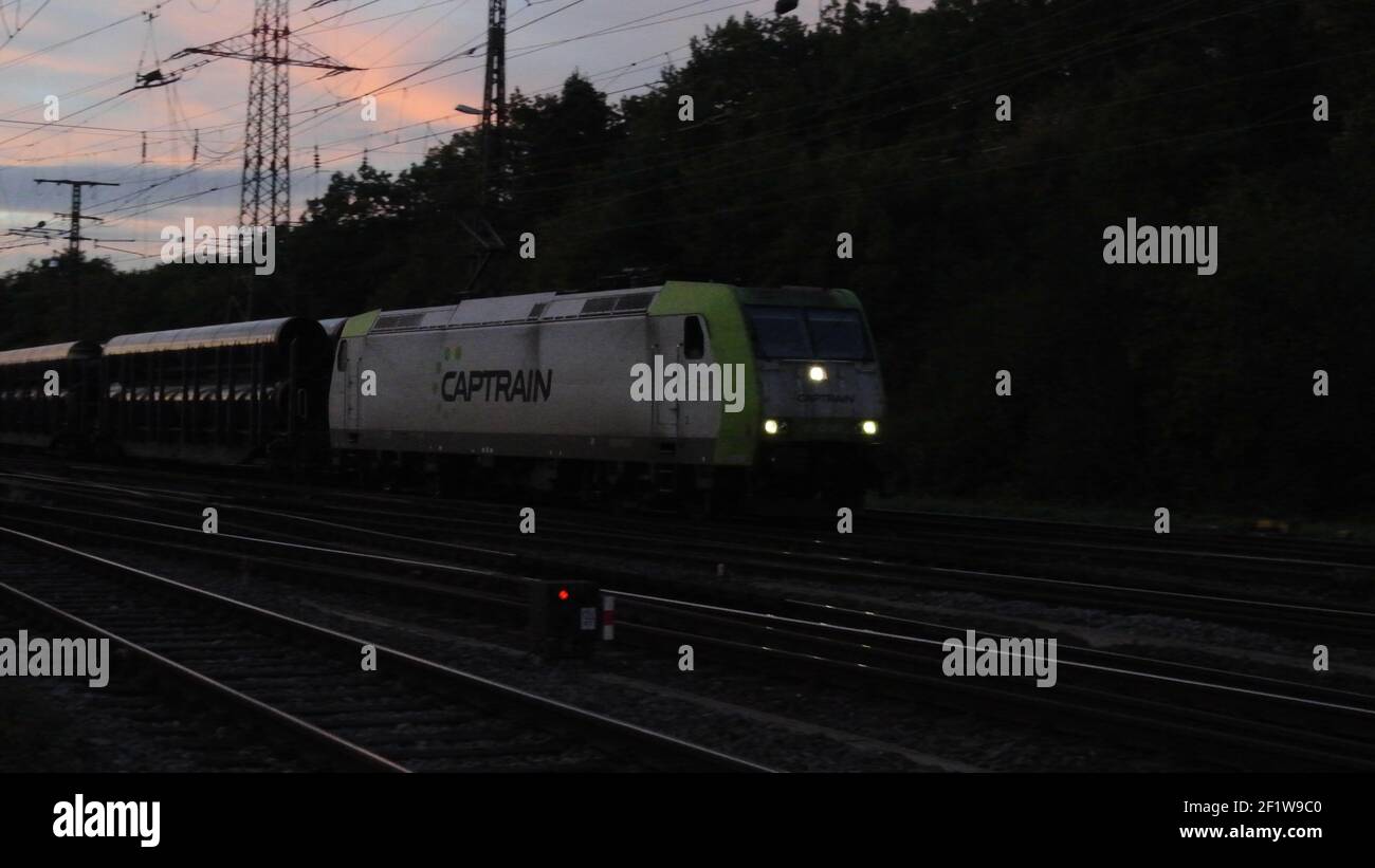 A EuroSprinter electric powered locomotive, operated by Captrain, with ...