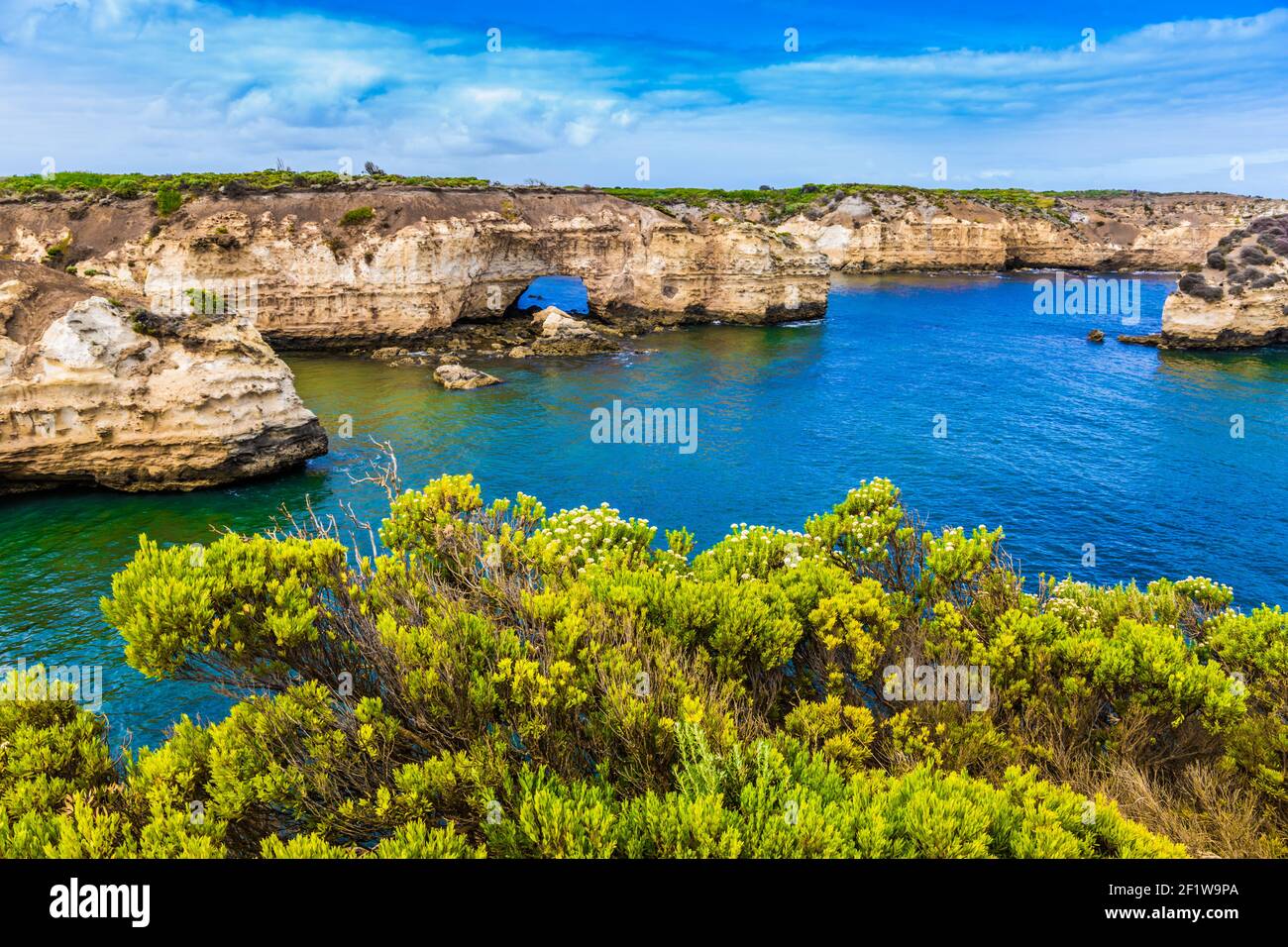 Coastal azure ocean water Stock Photo - Alamy