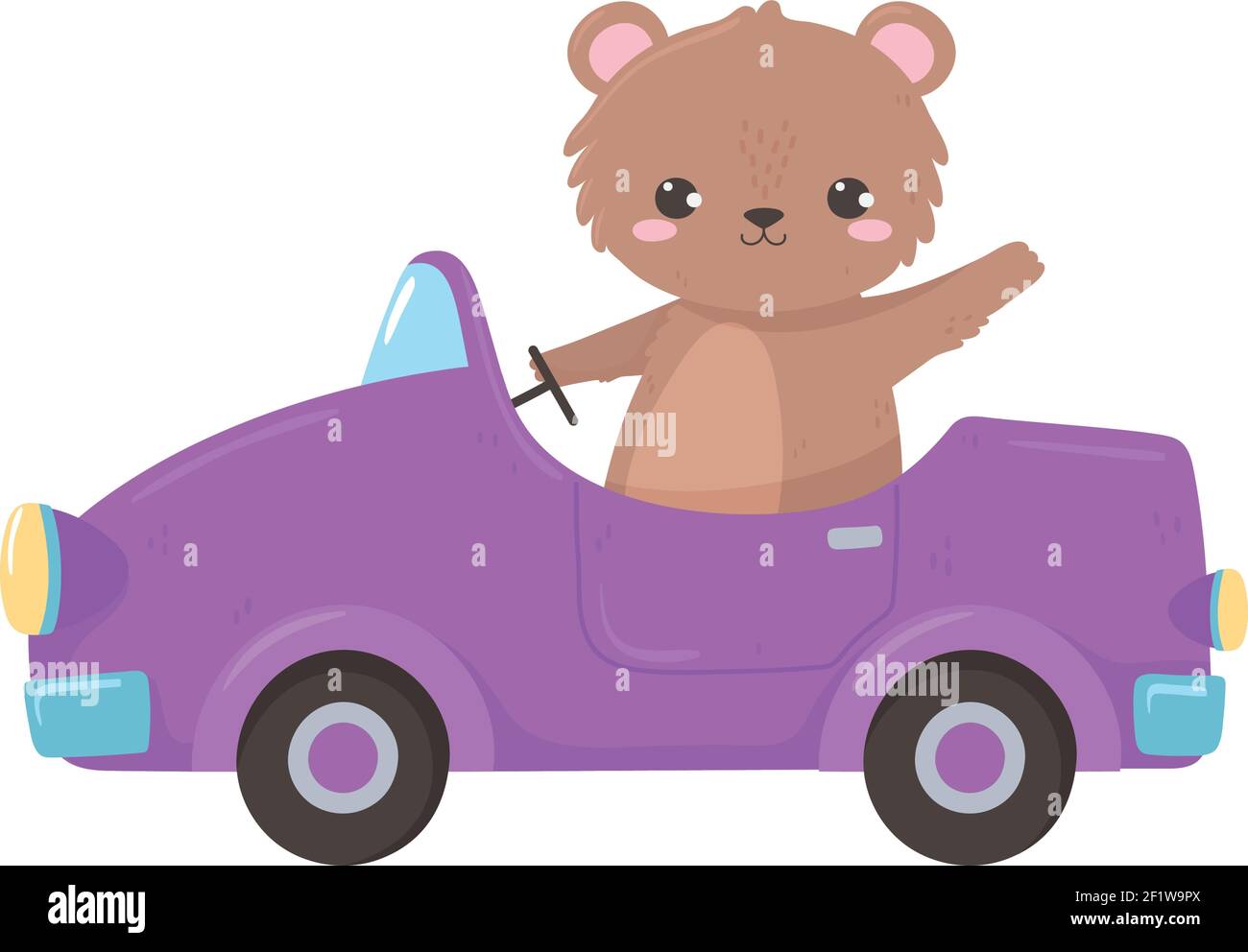 teddy bear car kids toys Stock Vector Image & Art - Alamy