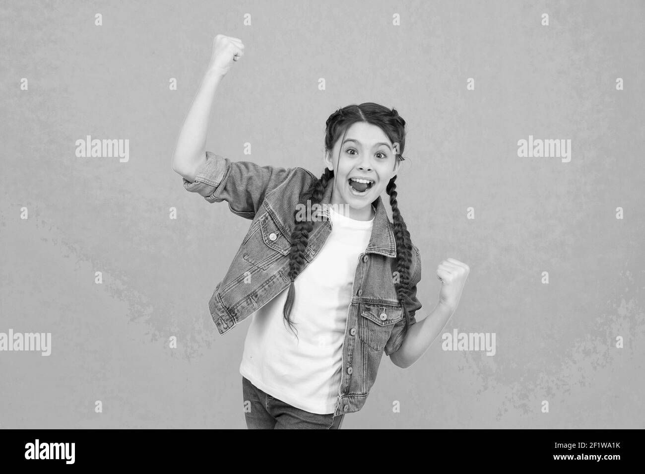 Act like winner today. Happy winner celebrate win green background ...