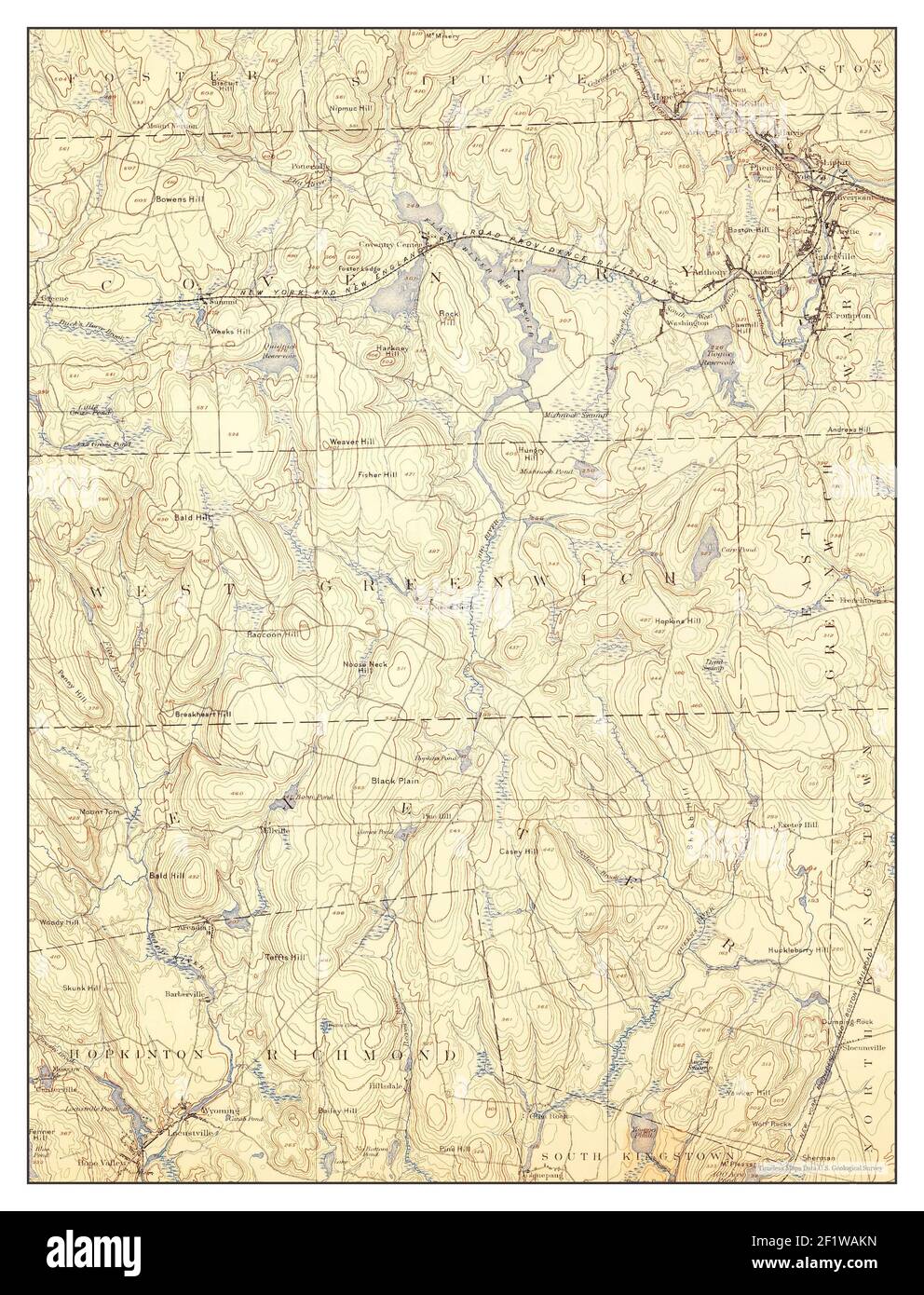 Kent, Rhode Island, map 1890, 1:62500, United States of America by ...