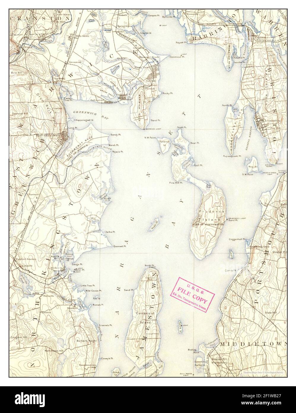 Map of narragansett bay hi-res stock photography and images - Alamy