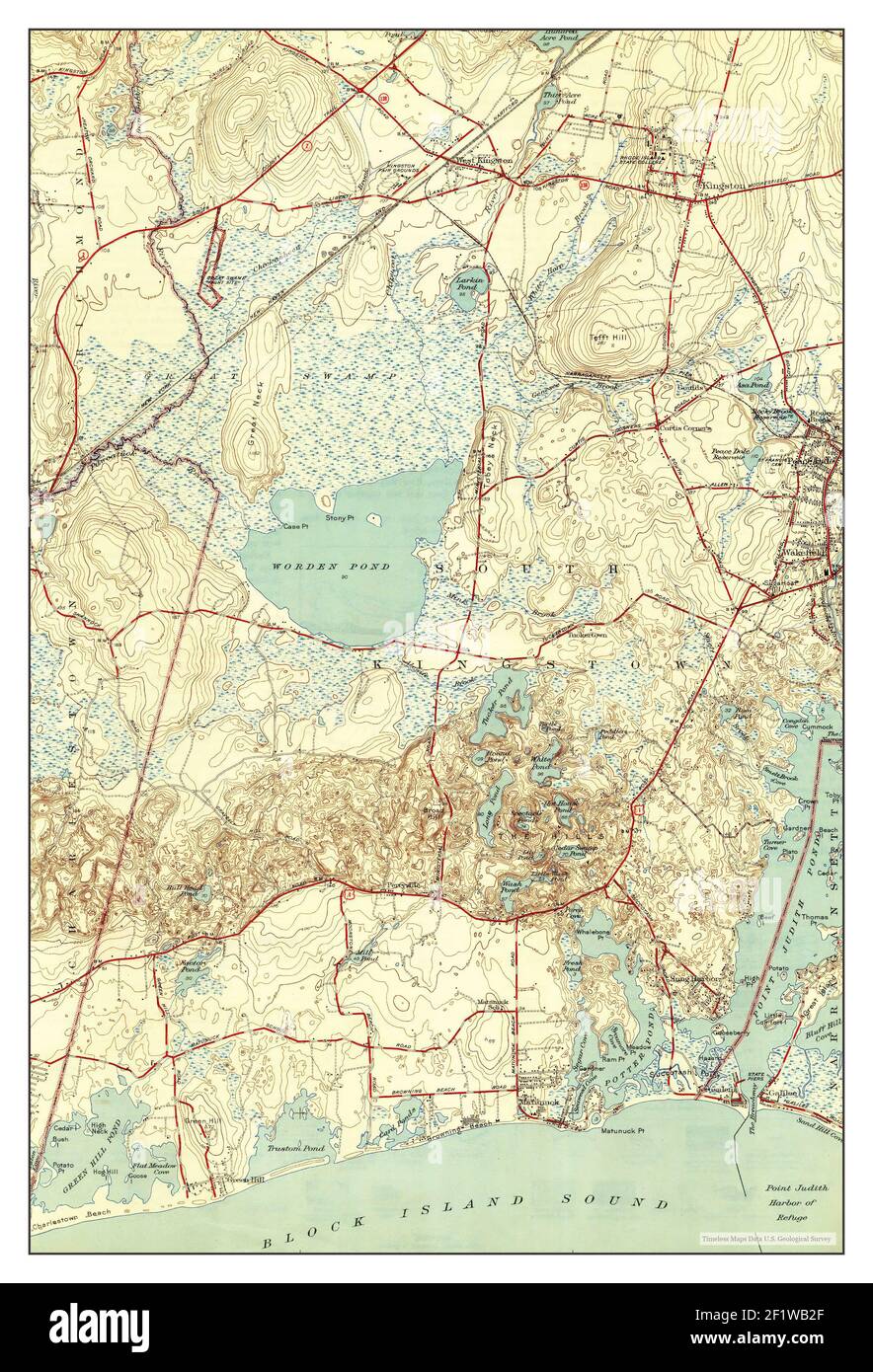 Kingston, Rhode Island, map 1944, 1:31680, United States of America by ...