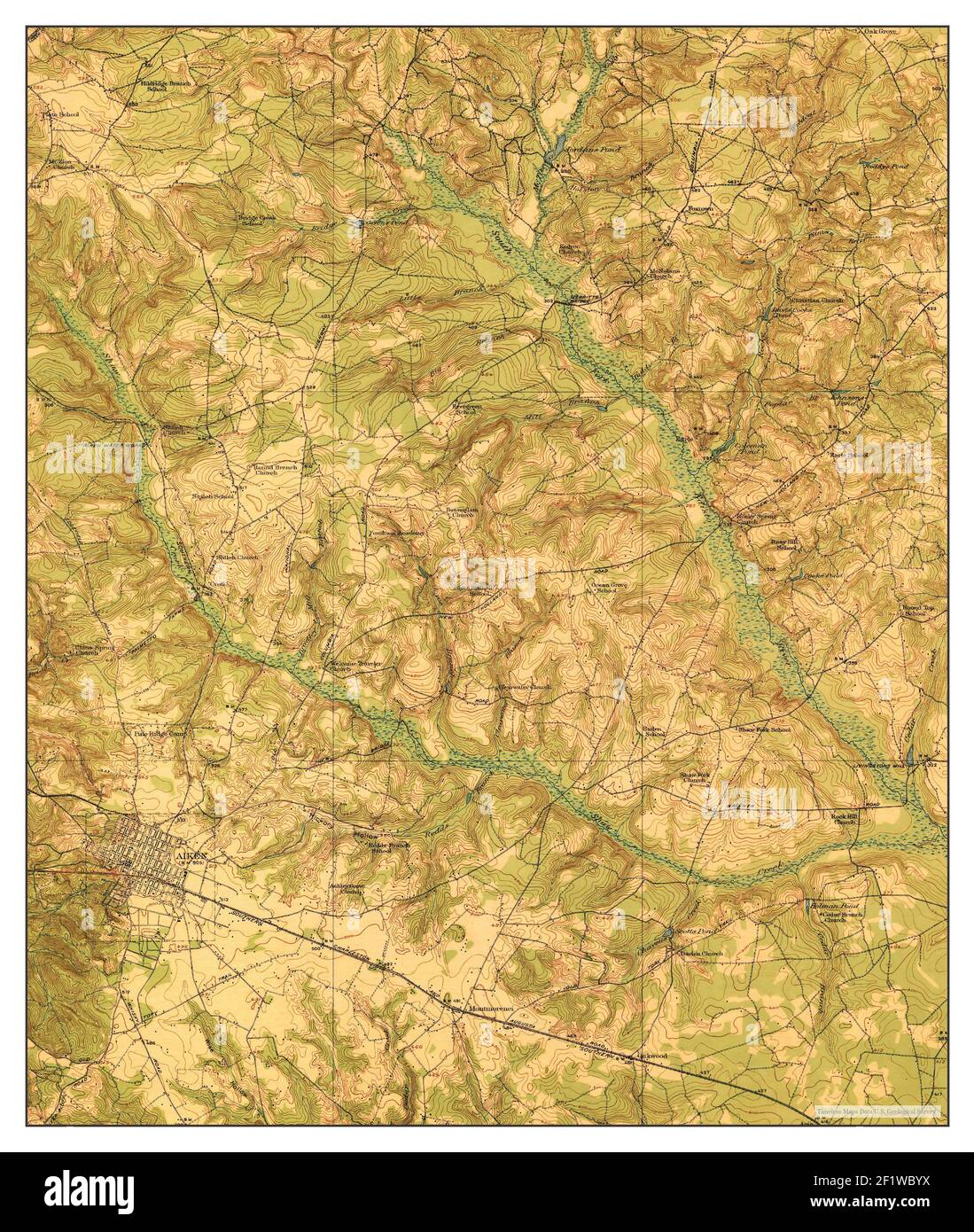 Map of aiken hi-res stock photography and images - Alamy