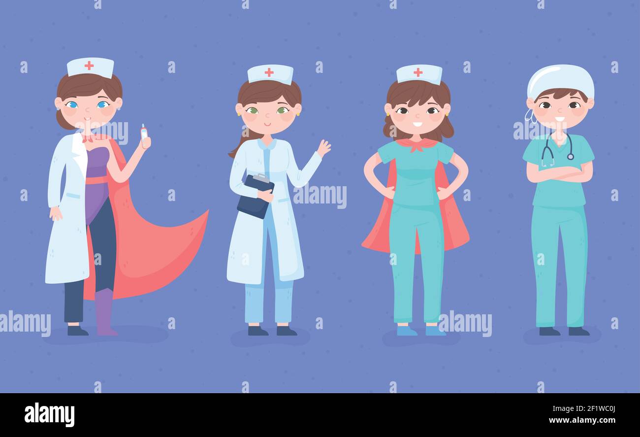 nurses day celebration, staff cartoon Stock Vector Image & Art - Alamy