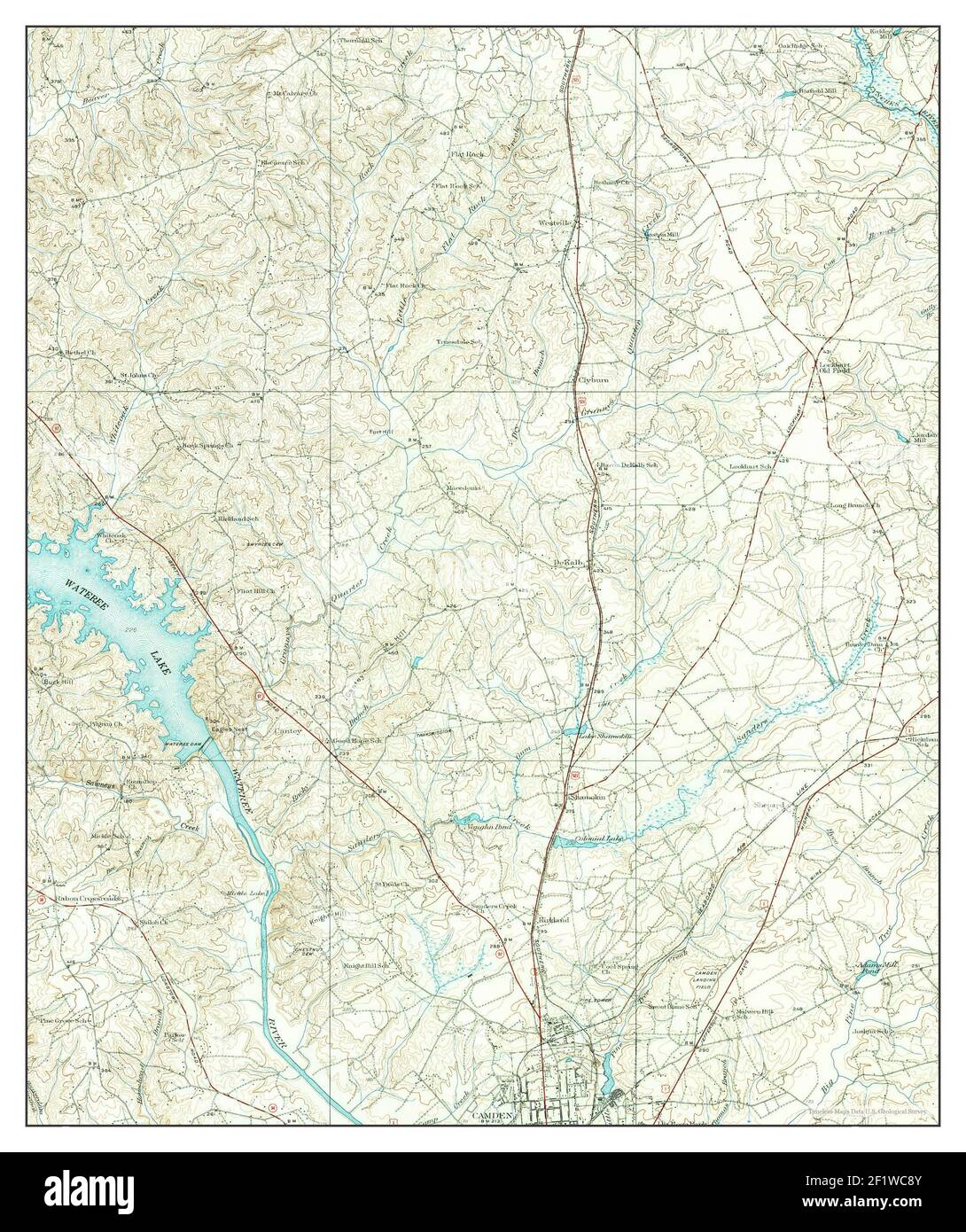 Camden, South Carolina, map 1935, 1:62500, United States of America by ...