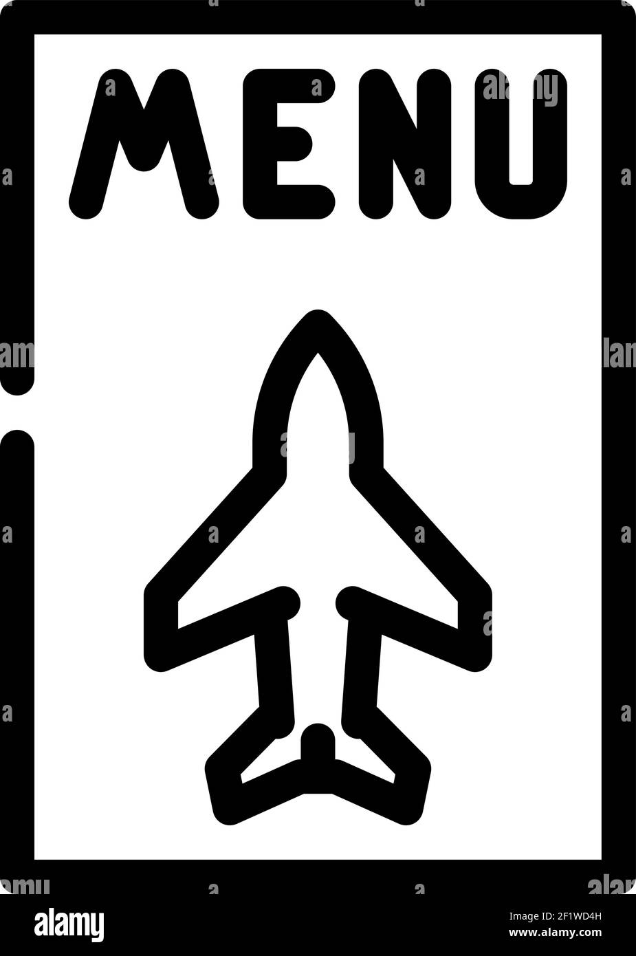menu airline food line icon vector illustration Stock Vector Image ...