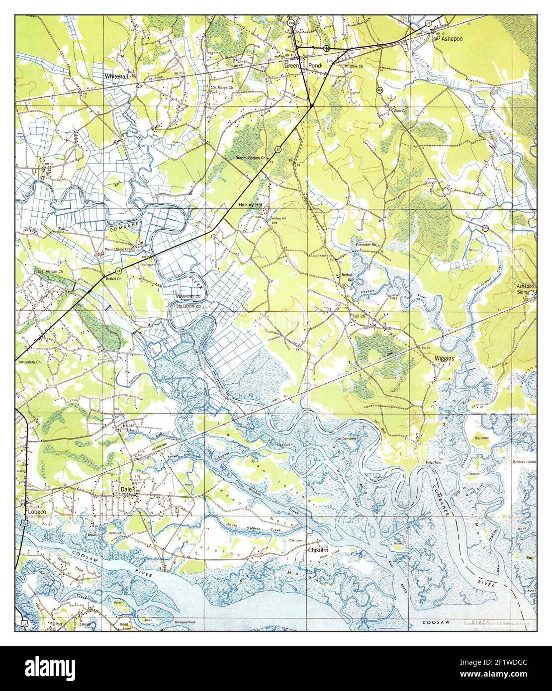 Green Pond, South Carolina, map 1943, 1:62500, United States of America ...