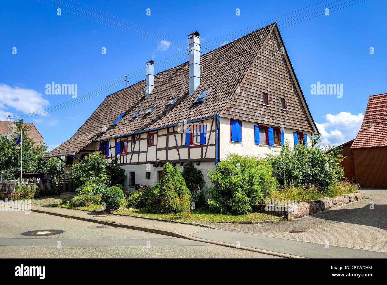 Half-timbered house in south Germany Stock Photo - Alamy