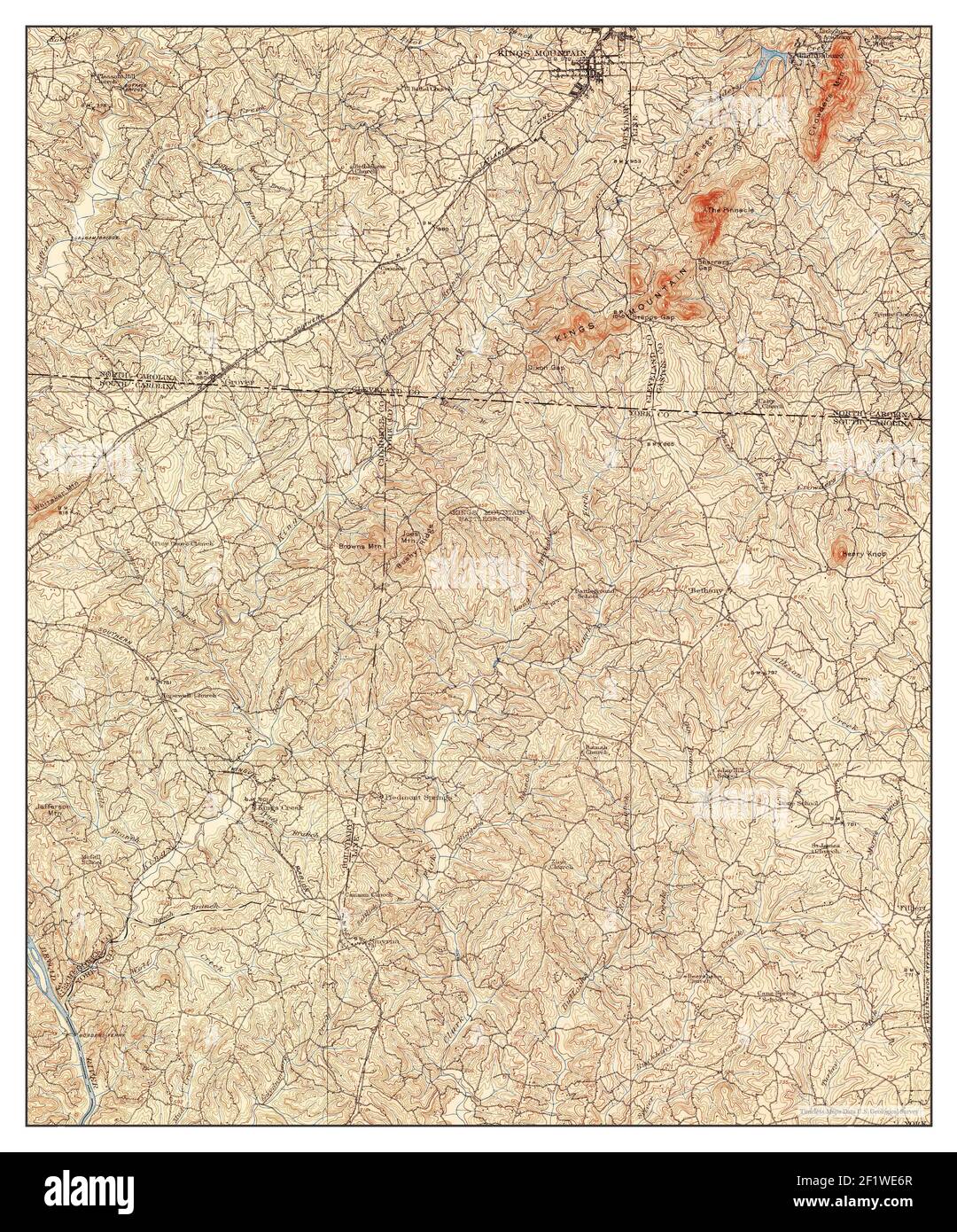 Map Of Kings Mountain High Resolution Stock Photography and Images - Alamy