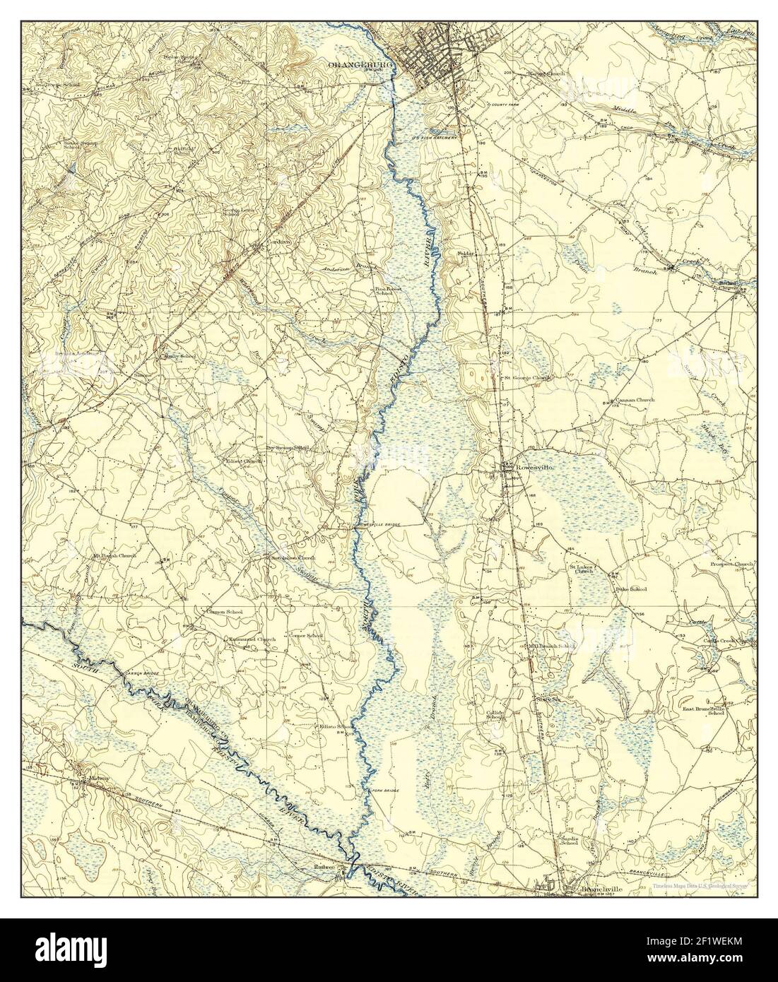 Map of orangeburg hi-res stock photography and images - Alamy
