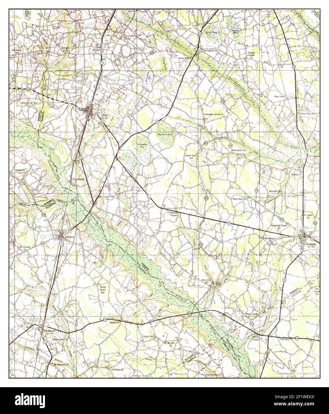 Olar, South Carolina, map 1943, 1:62500, United States of America by ...