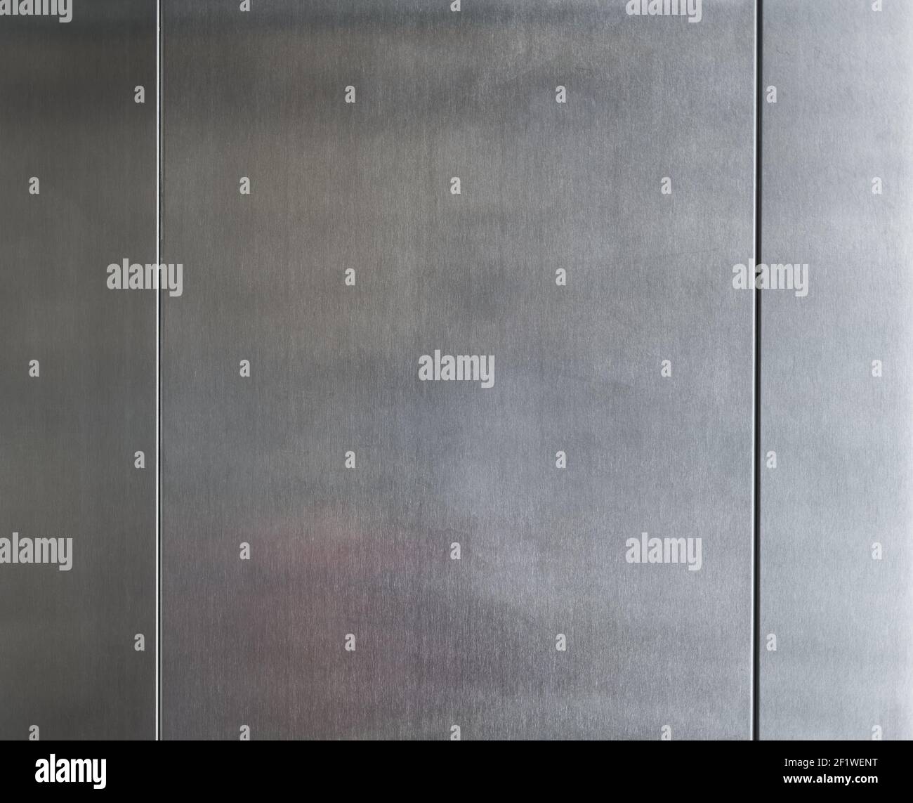 detail of stainless steel panels belonging to an elevator wall Stock ...