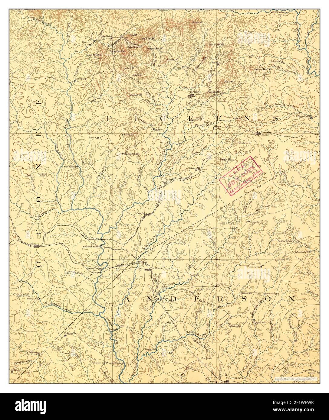 Map of pickens hi-res stock photography and images - Alamy
