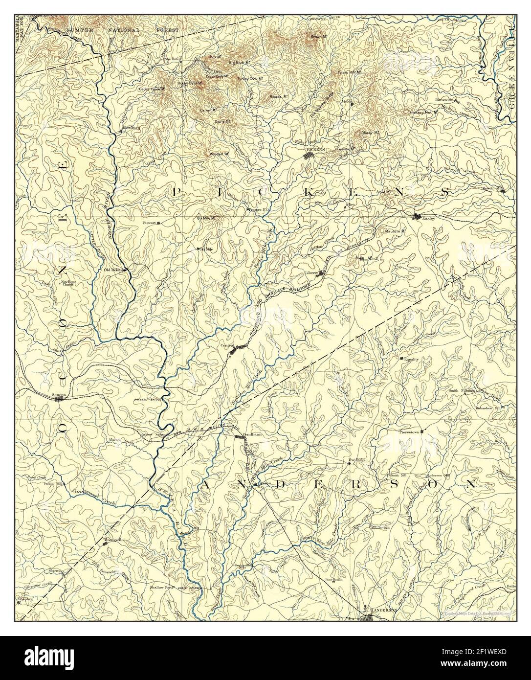 Map of pickens hi-res stock photography and images - Alamy