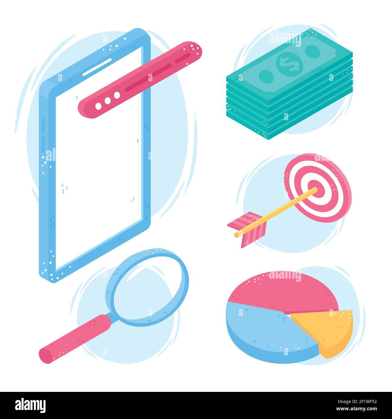 digital marketing mobile target chart Stock Vector Image & Art - Alamy