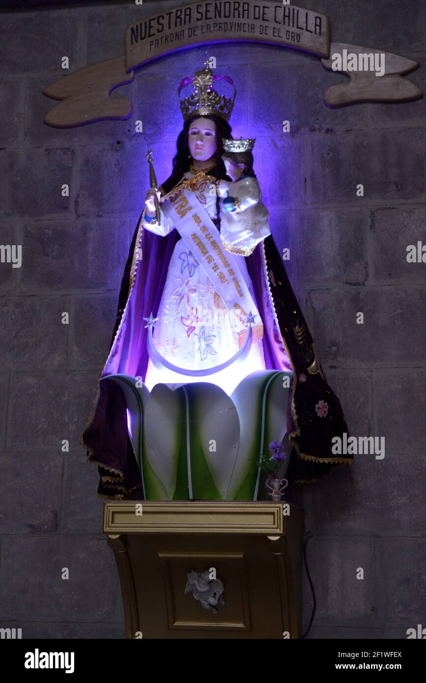 Religious figurine, Basilica del Voto Nacional, Quito, Ecuador Stock ...