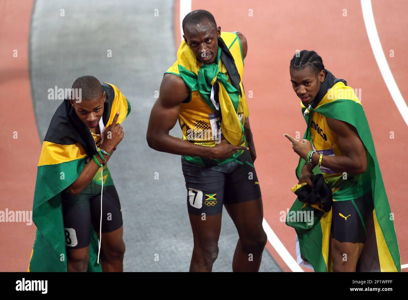 Yohan blake, warren weir, usain bolt hi-res stock photography and ...