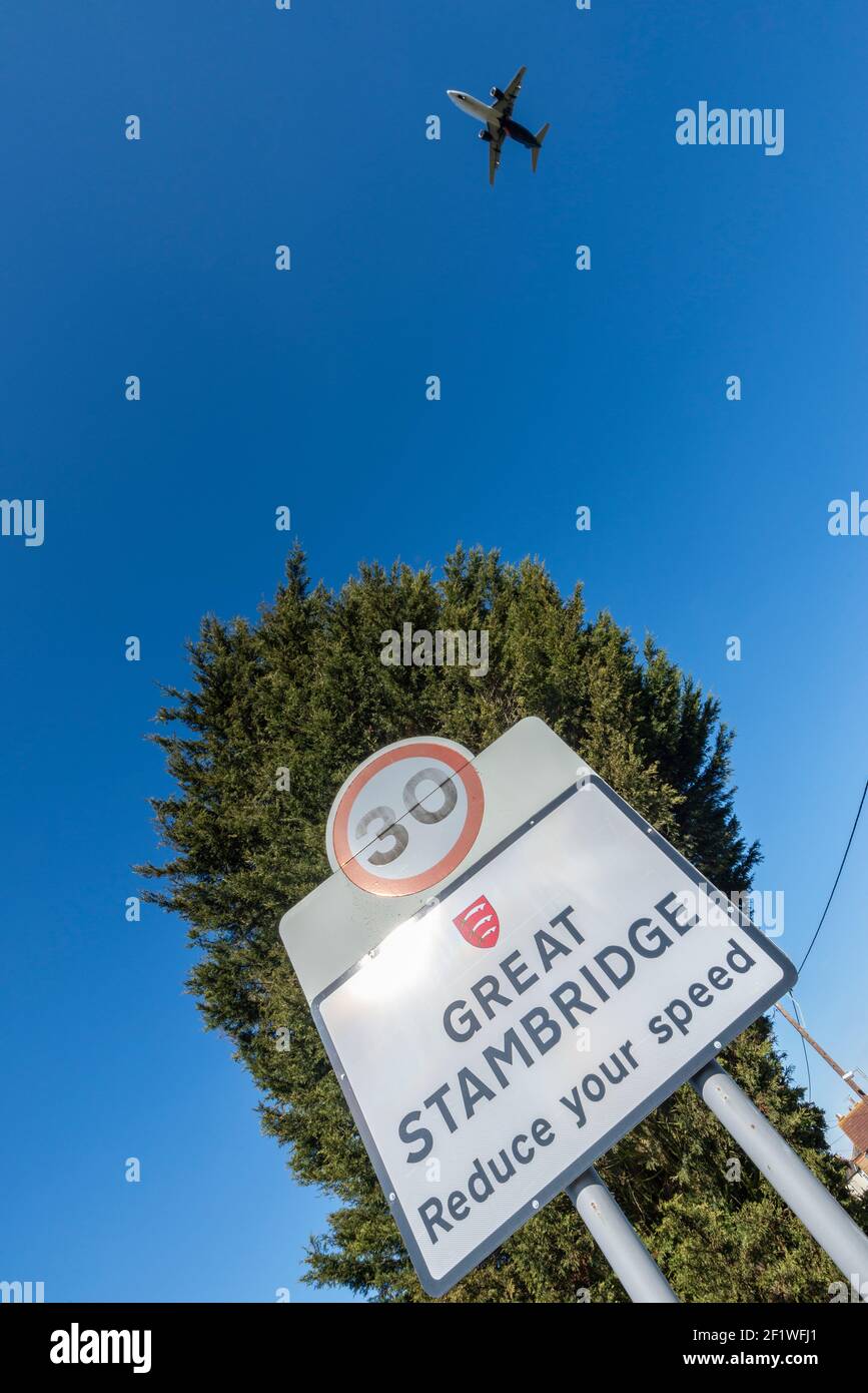 Jet cargo plane carrying Amazon freight on approach to land at London ...