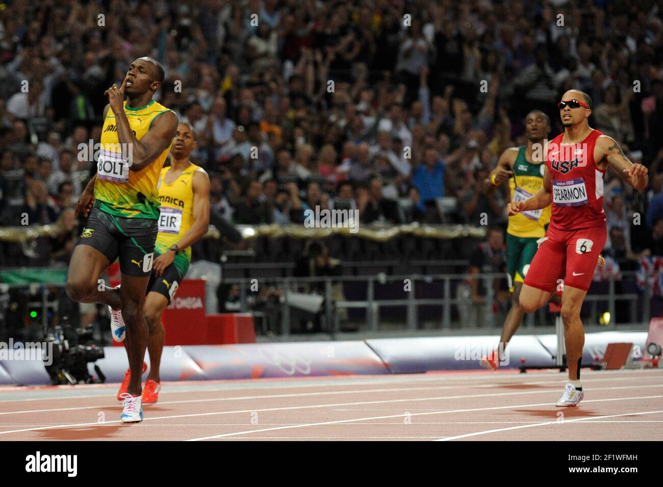 Yohan Blake, Warren Weir, Usain Bolt High Resolution Stock Photography ...