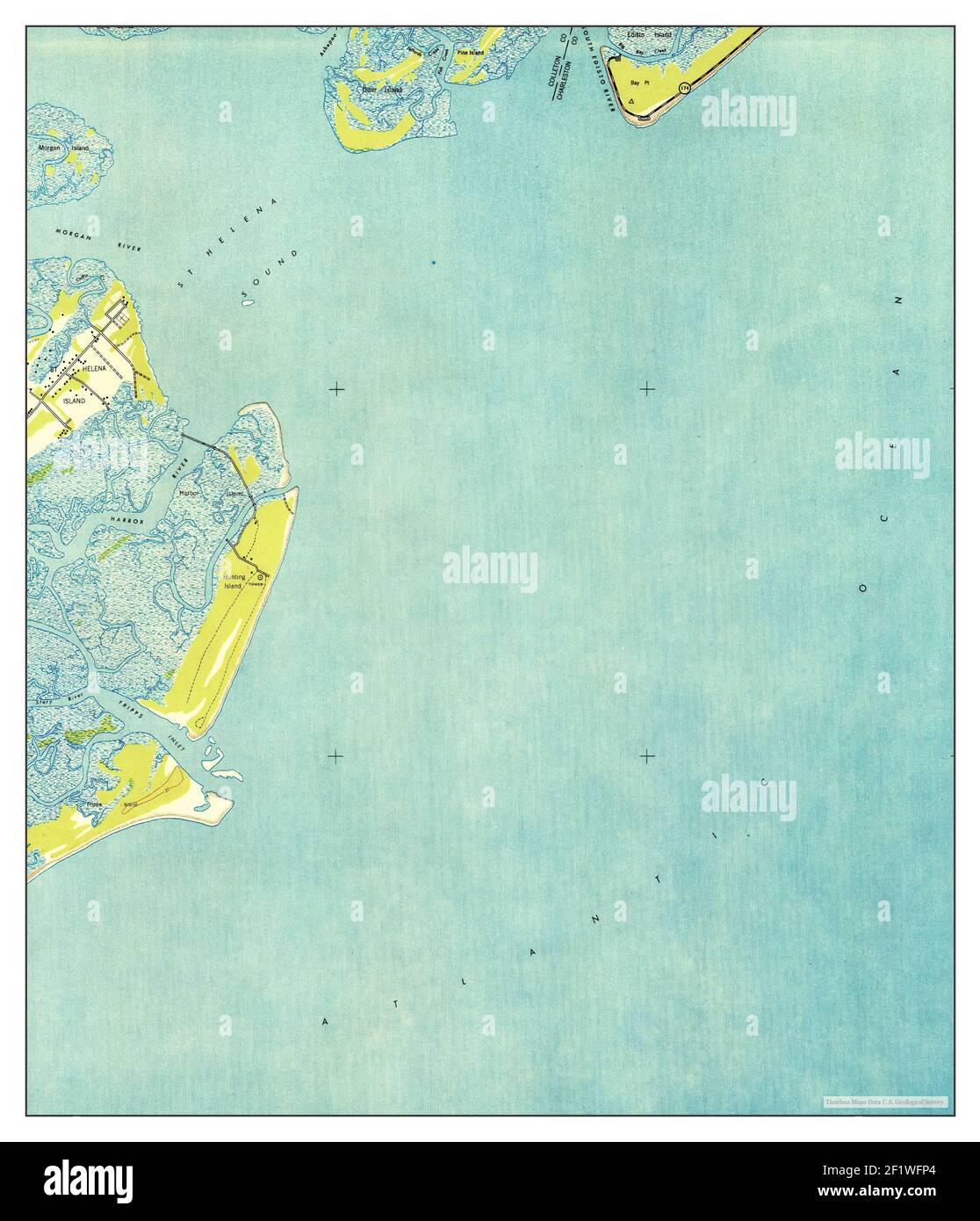 South carolina map st helena sound hi-res stock photography and images ...