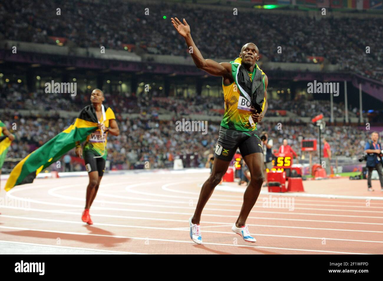 Yohan Blake, Warren Weir, Usain Bolt High Resolution Stock Photography ...
