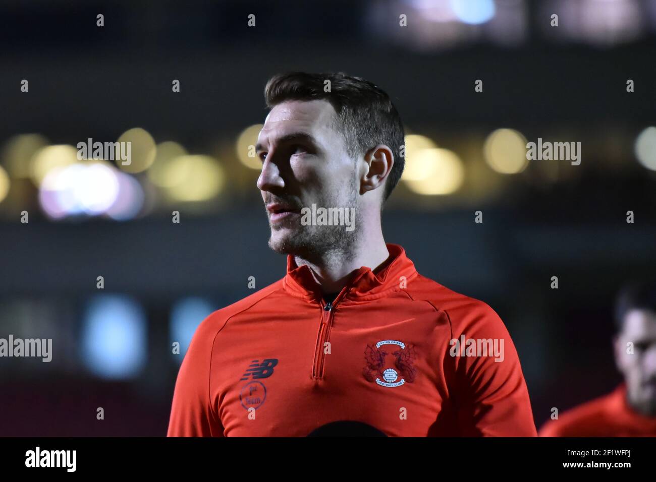 LONDON, UK. MARCH 9TH: Craig Clay of Leyton warming up before the Sky ...