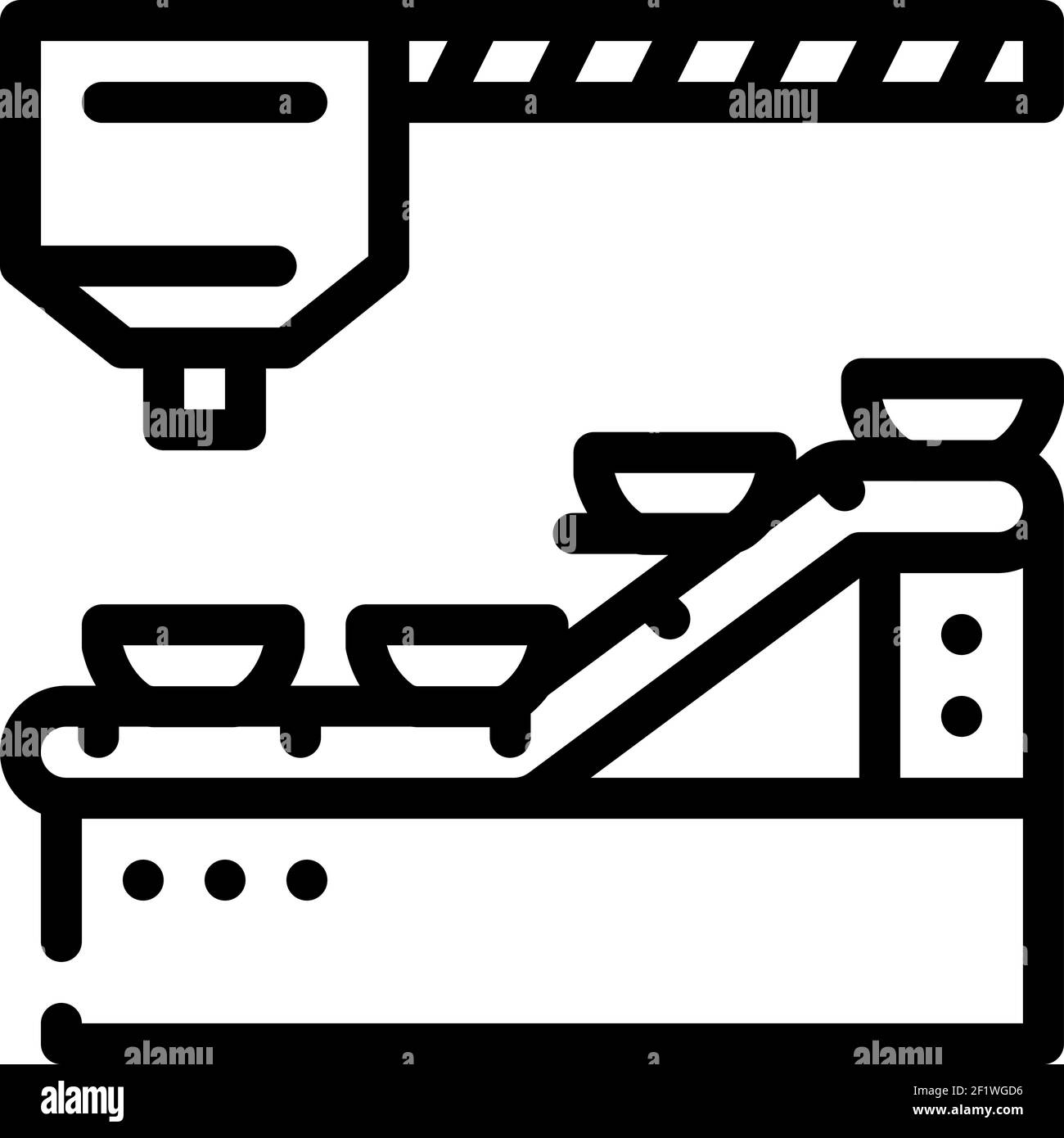 food packaging line line icon vector illustration Stock Vector Image ...