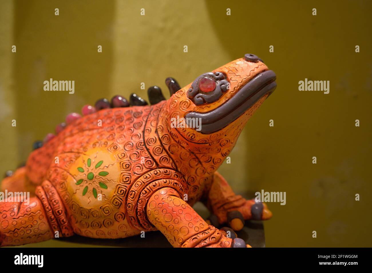 Ceramic Galapagos land iguana, Tianguez Cultural Center, Plaza de San ...