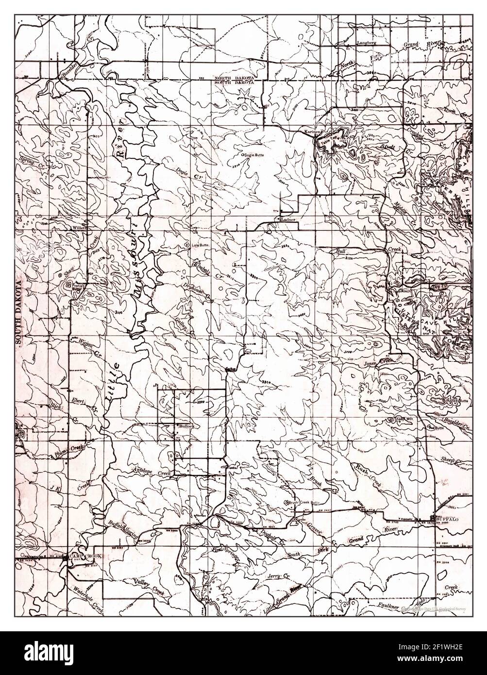 Old map of buffalo Cut Out Stock Images & Pictures - Alamy