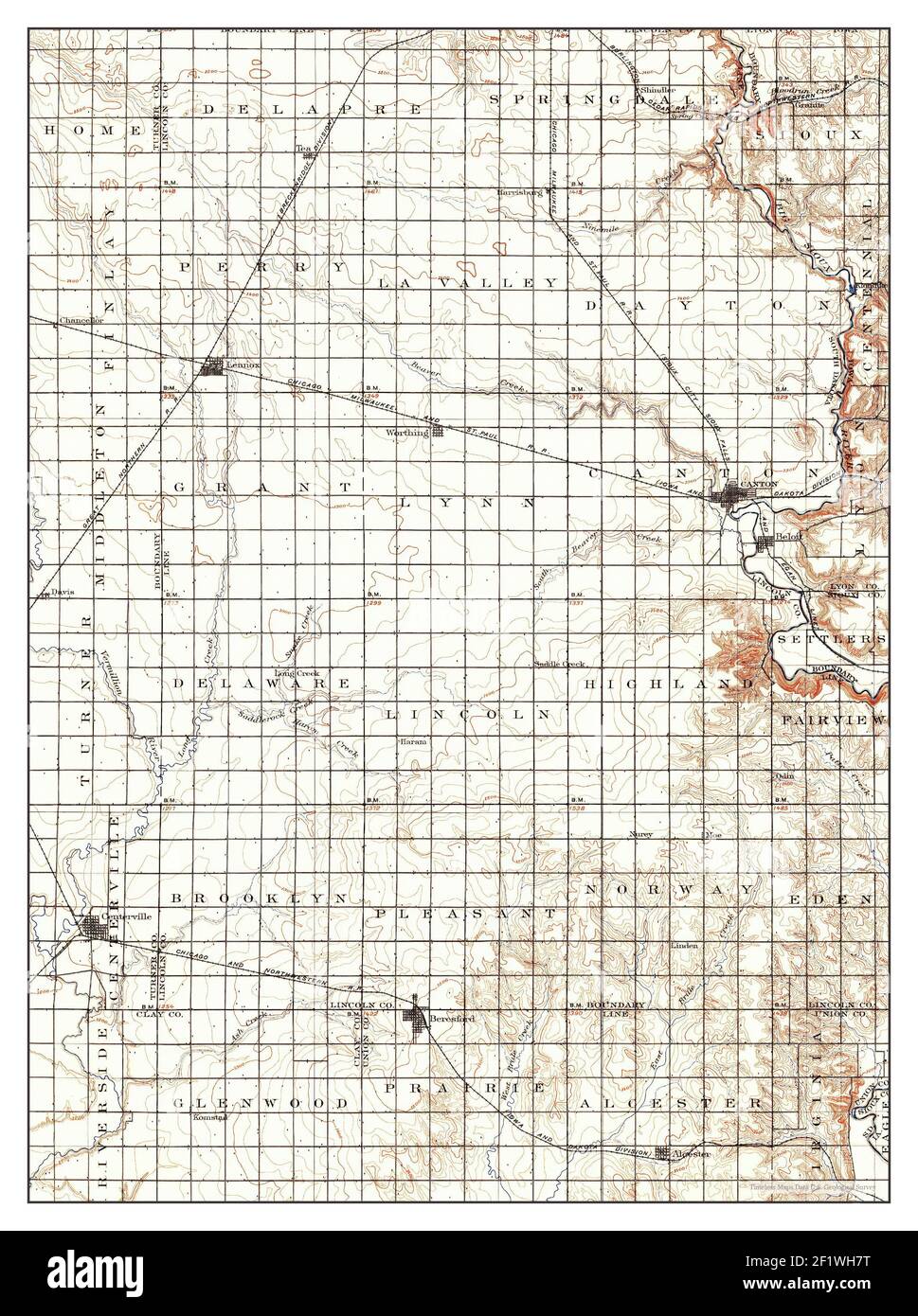 Canton south dakota map Cut Out Stock Images & Pictures - Alamy