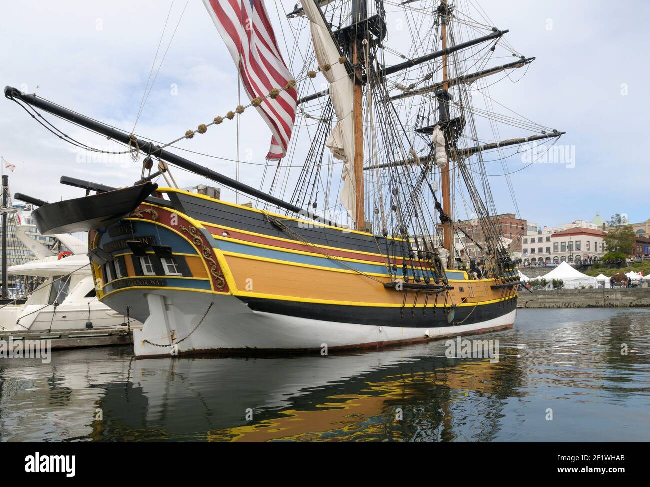 The brig Lady Washington is a full-scale reproduction of the first U.S ...