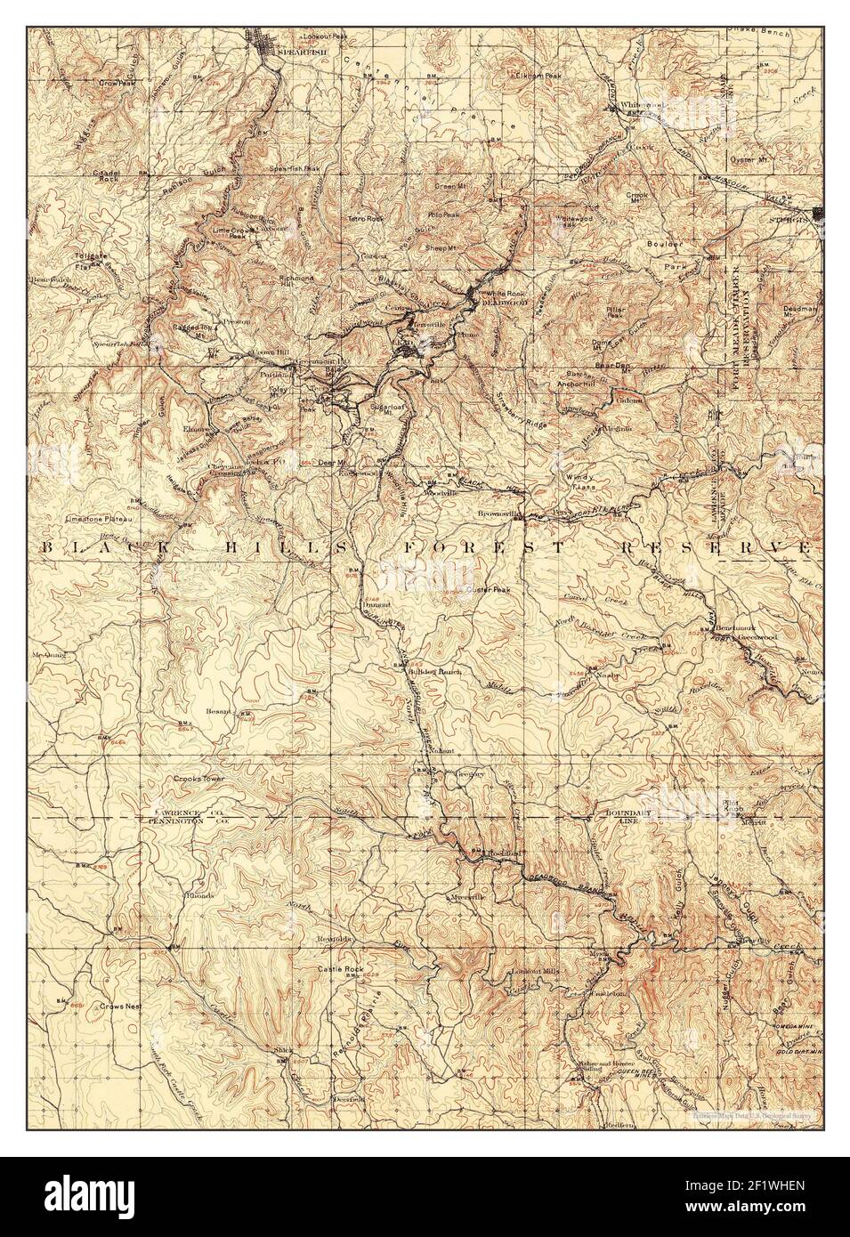 Map Of Deadwood High Resolution Stock Photography and Images - Alamy