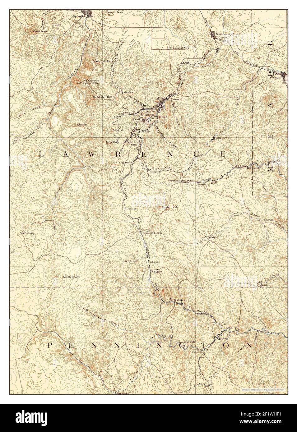 Map Of Deadwood High Resolution Stock Photography and Images - Alamy