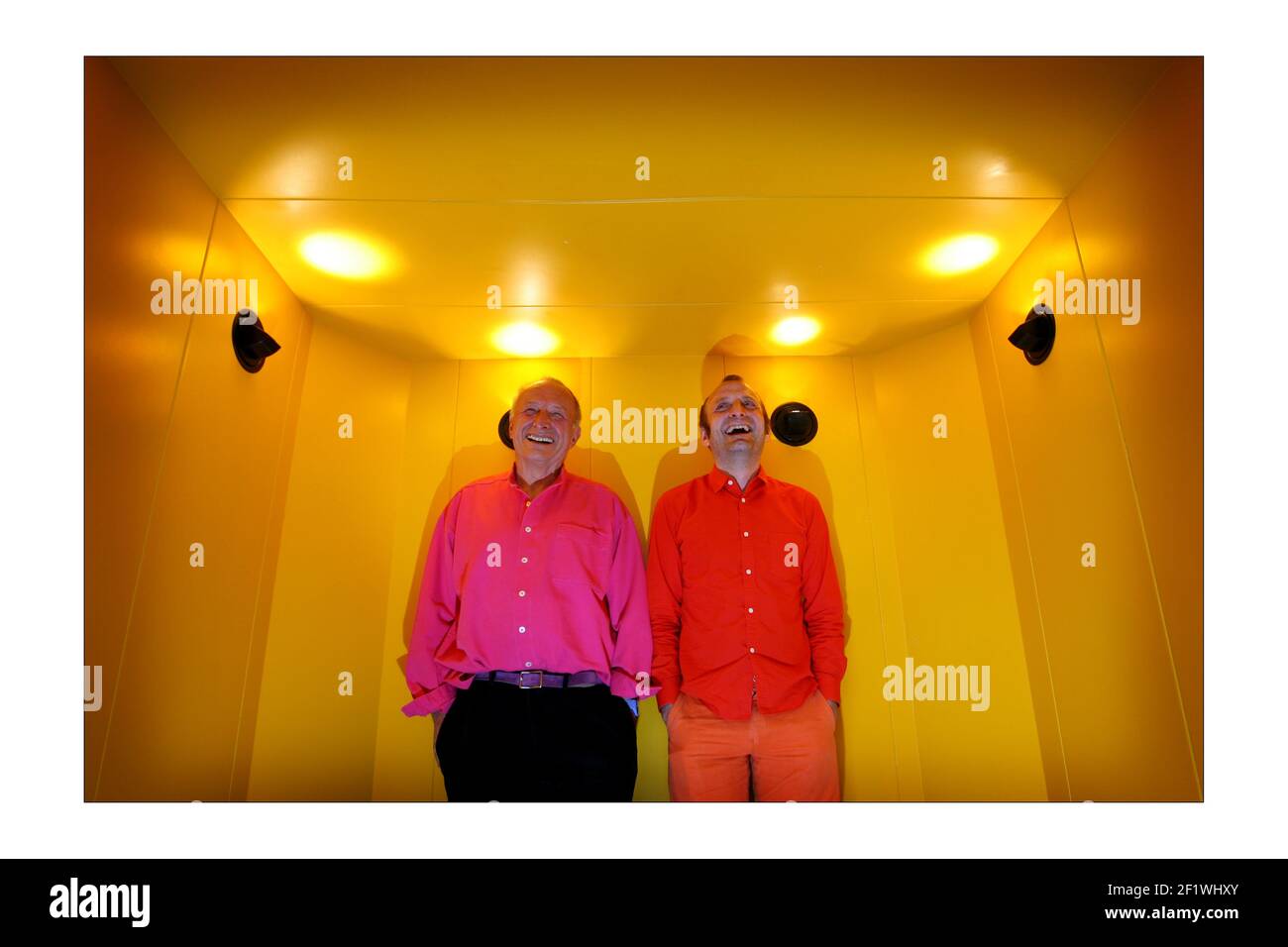 Lord Richard Rogers.... with his son Ab Rogers in his office in west ...