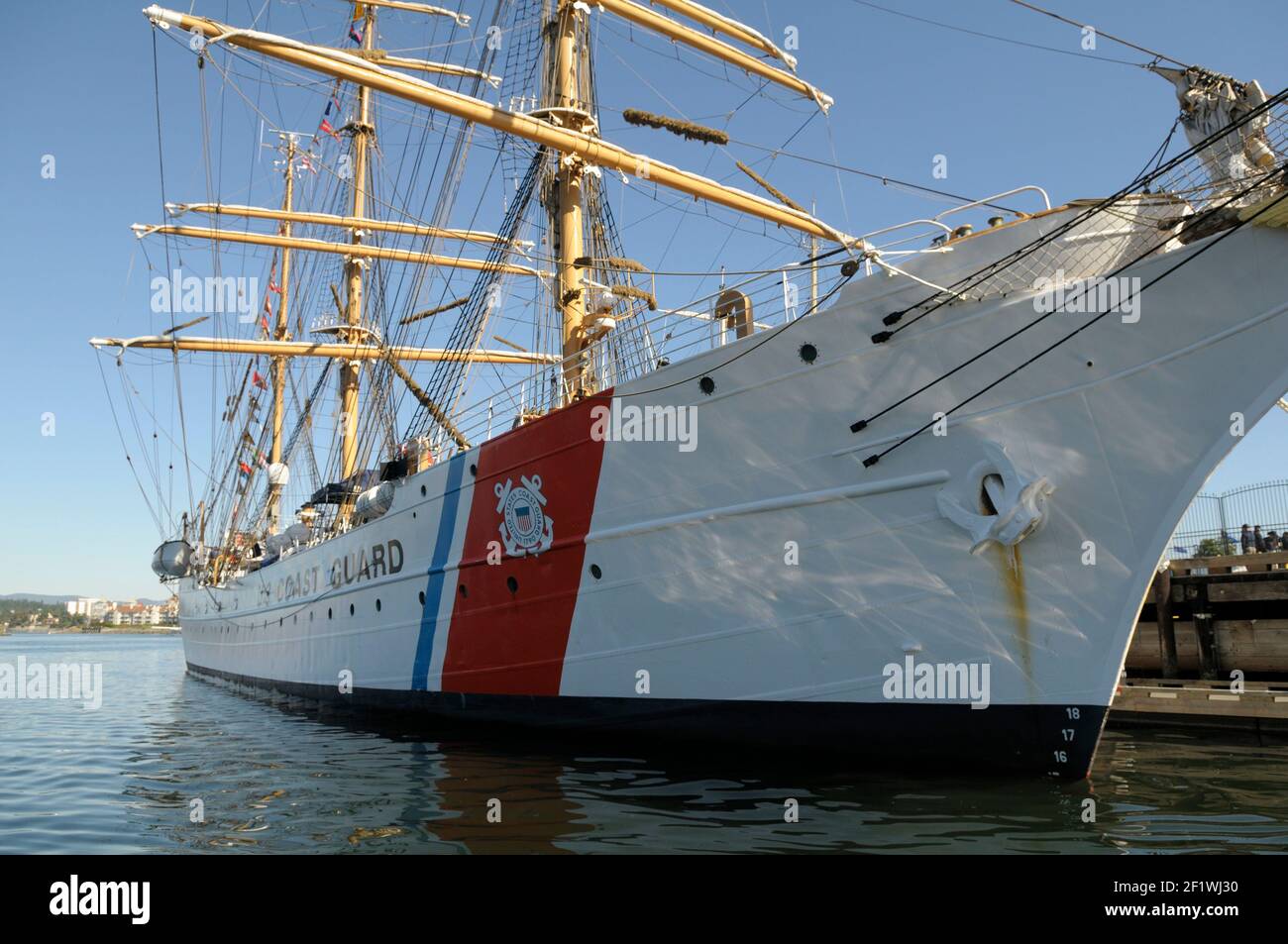 The USCG Eagle is a three-masted sailing barque with 21,350 square feet ...