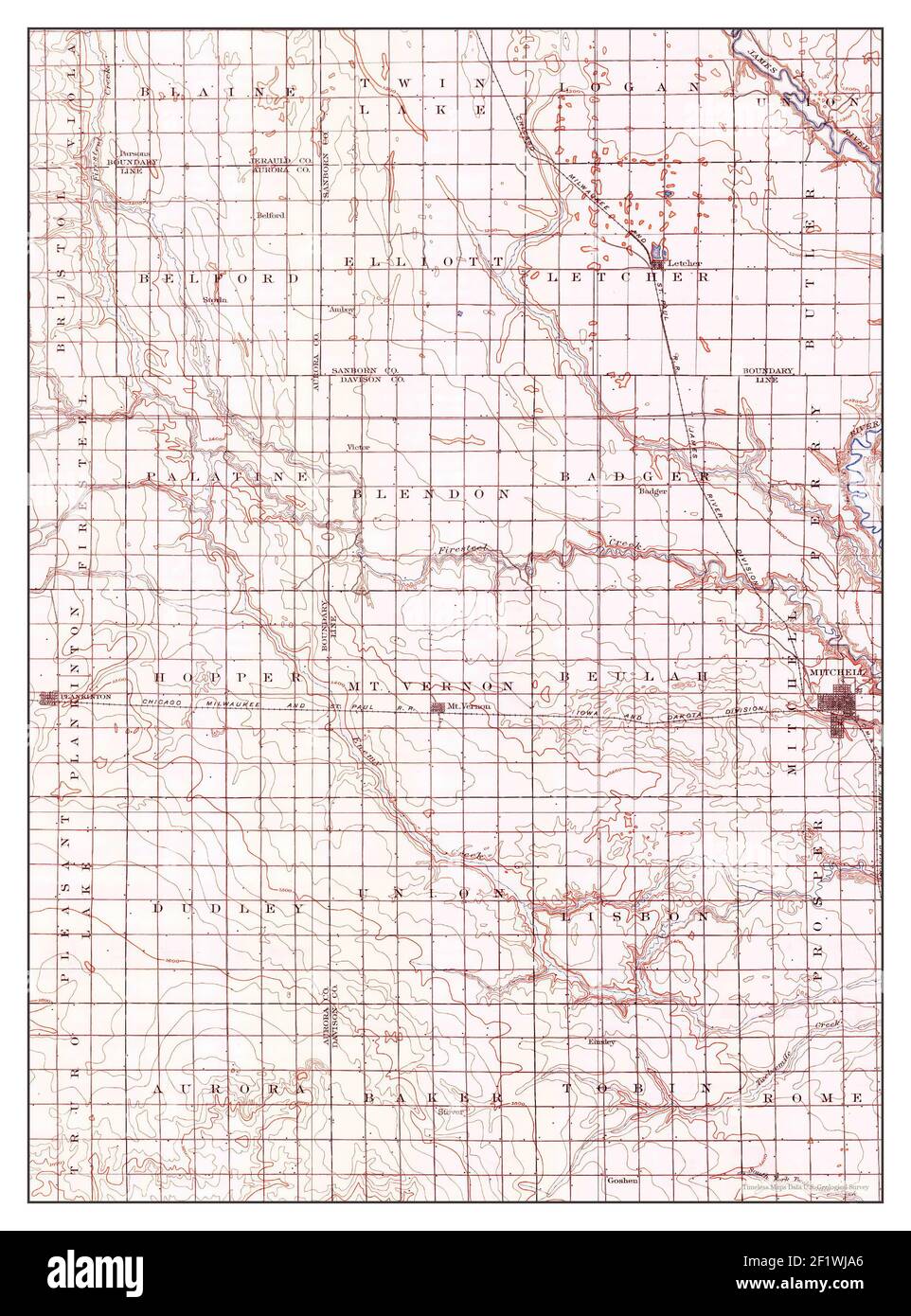 Map of mitchell south dakota hi-res stock photography and images - Alamy