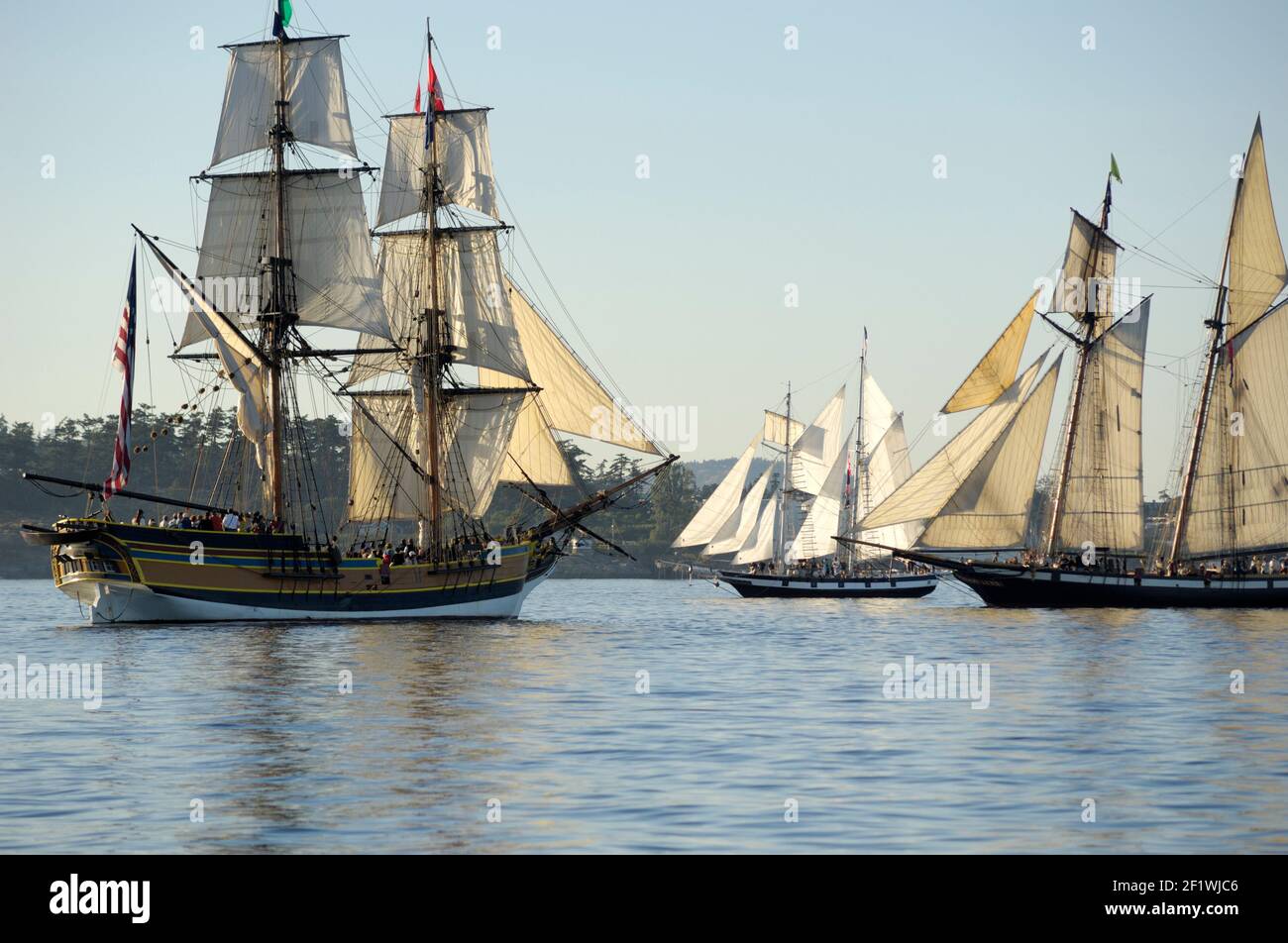 The brig Lady Washington is a full-scale reproduction of the first U.S ...