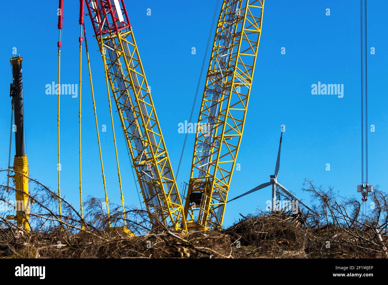 a modern wind turbine construction site Stock Photo - Alamy