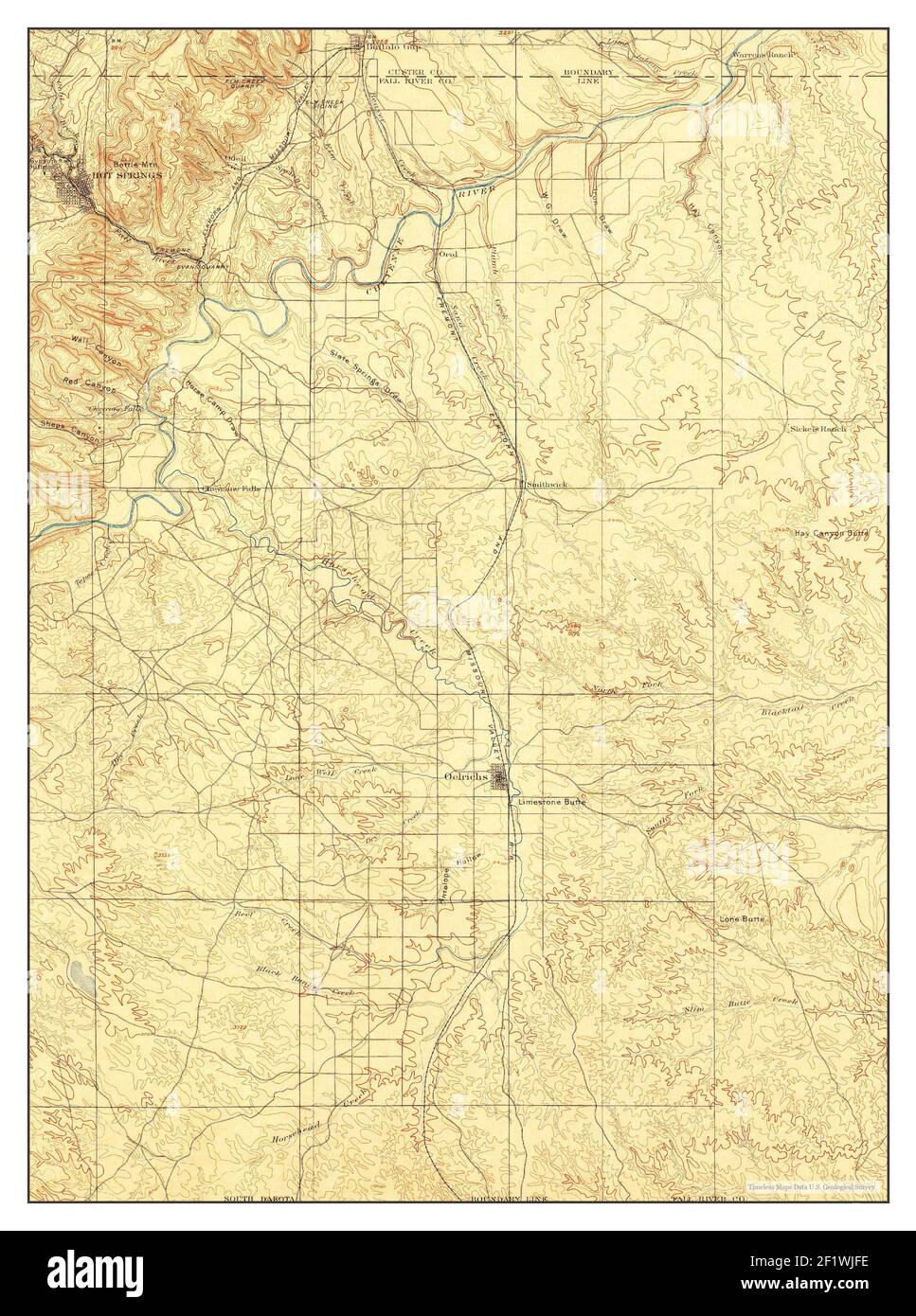 Map of oelrichs south dakota Cut Out Stock Images & Pictures - Alamy