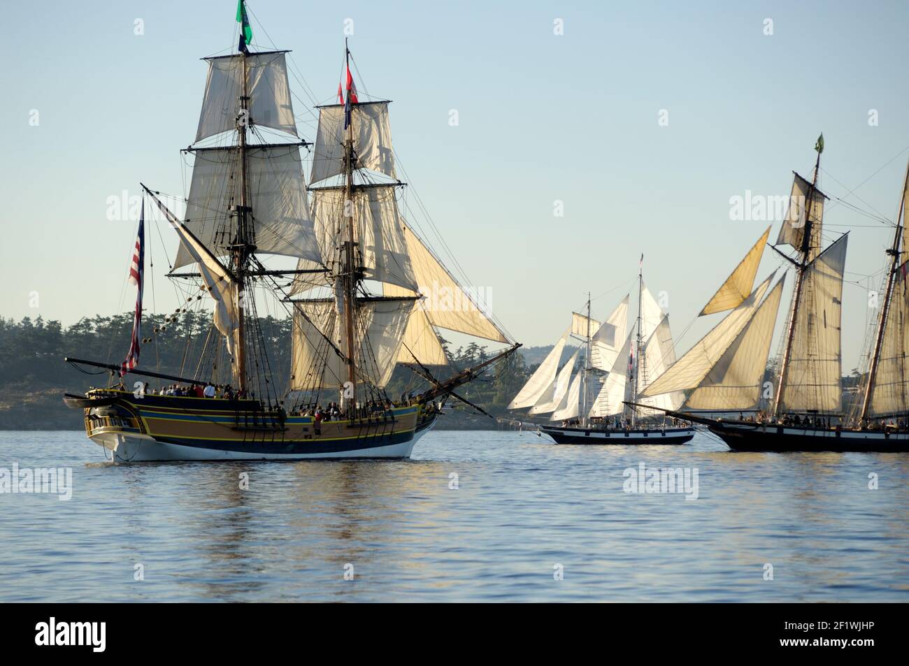 The brig Lady Washington is a full-scale reproduction of the first U.S ...