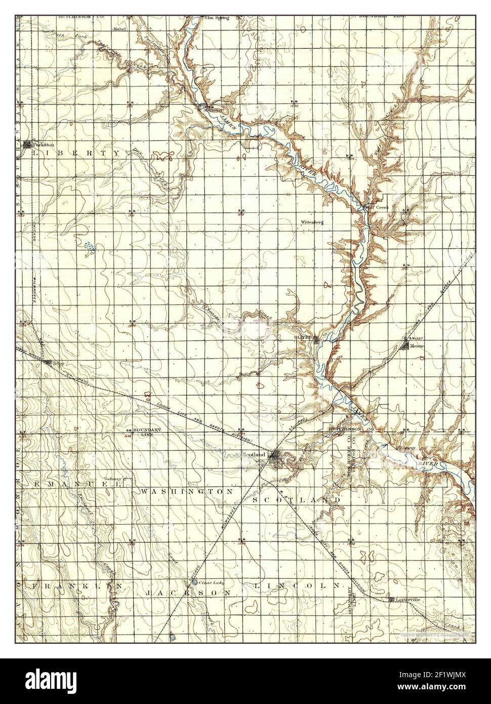 Olivet south dakota map hi-res stock photography and images - Alamy