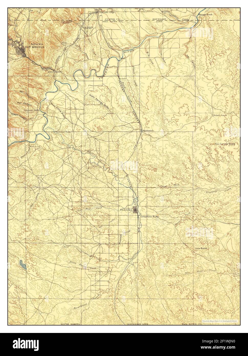 Oelrichs south dakota map hi-res stock photography and images - Alamy
