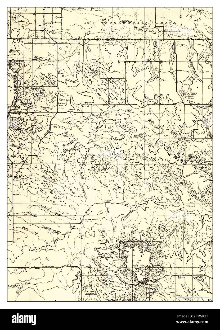 Map of reva south dakota Cut Out Stock Images & Pictures - Alamy