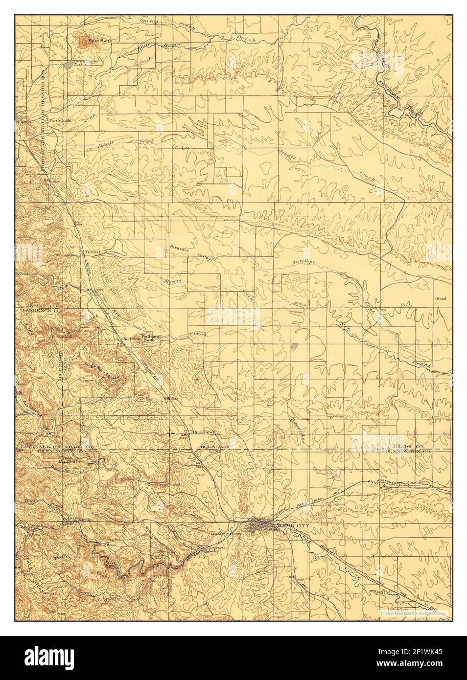 Rapid, South Dakota, map 1898, 1:125000, United States of America by ...