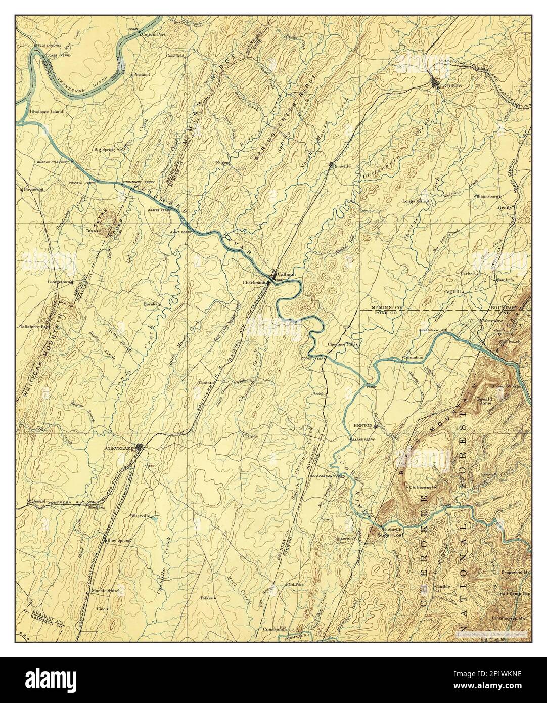 Cleveland, Tennessee, map 1901, 1:125000, United States of America by ...