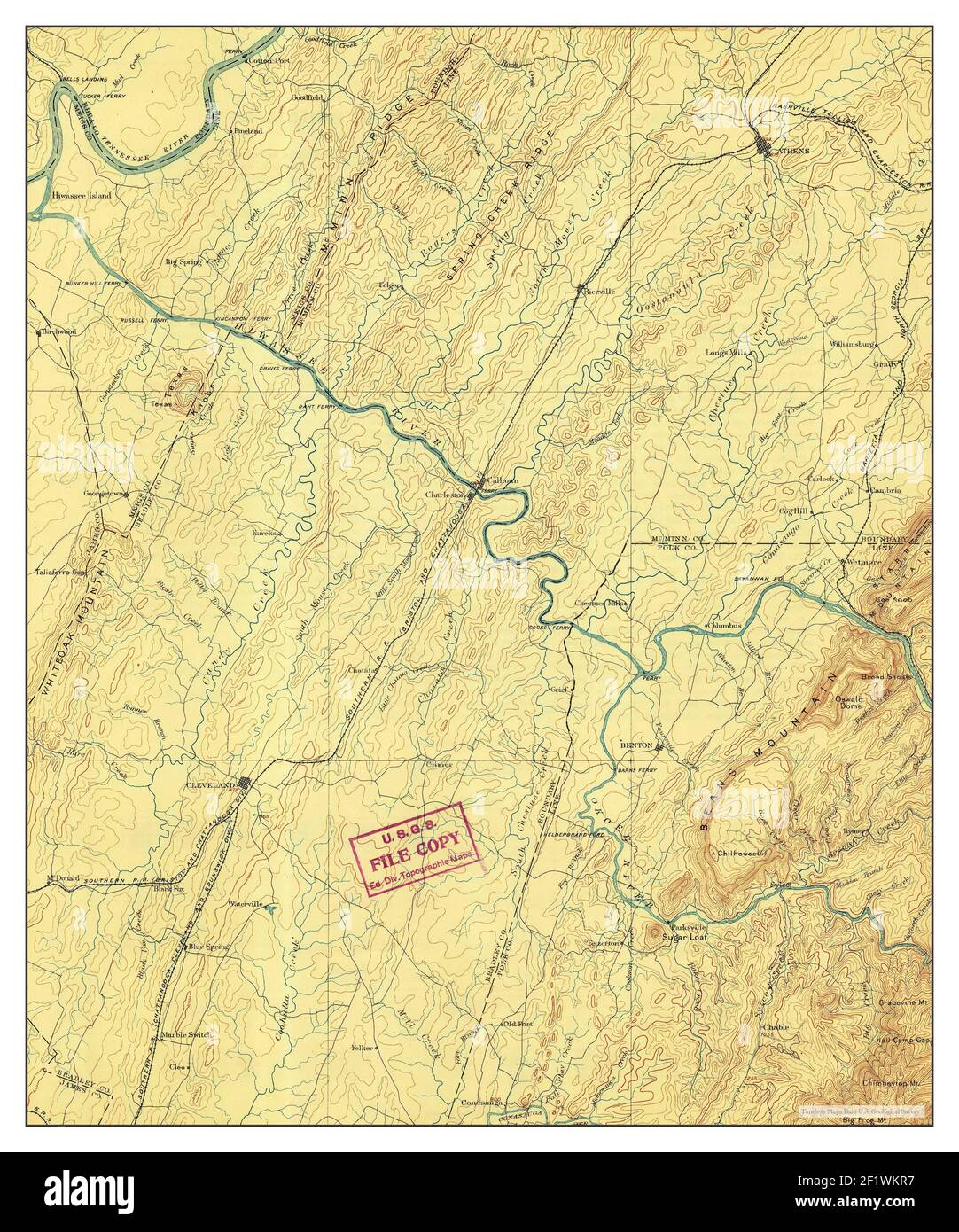Cleveland, Tennessee, map 1901, 1:125000, United States of America by ...