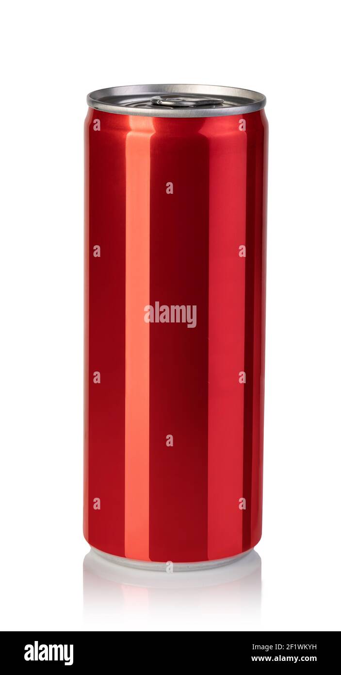 Red aluminum beverage can Cut Out Stock Images & Pictures - Alamy