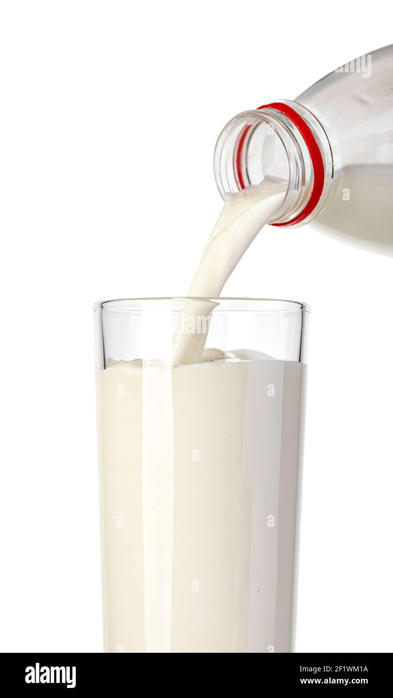 Pouring milk from bottle glass hi-res stock photography and images - Alamy