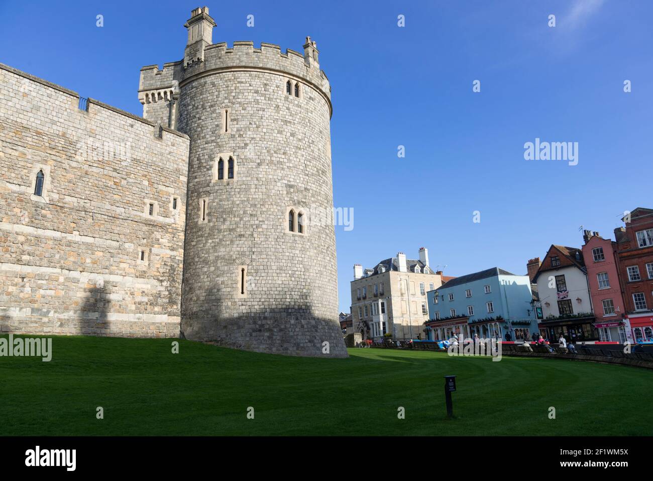 Salisbury Tower and the exterior walls of Windsor Castle an official ...